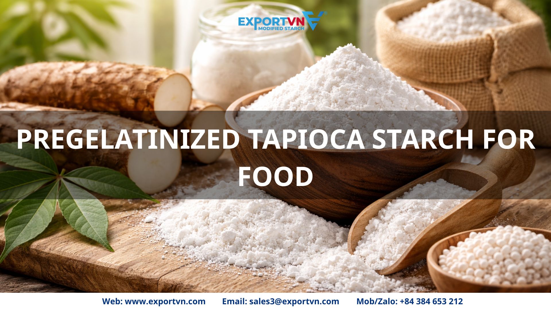 PREGELATINIZED TAPIOCA STARCH FOR FOOD - EMS BRAND ™ By EXPORTVN®